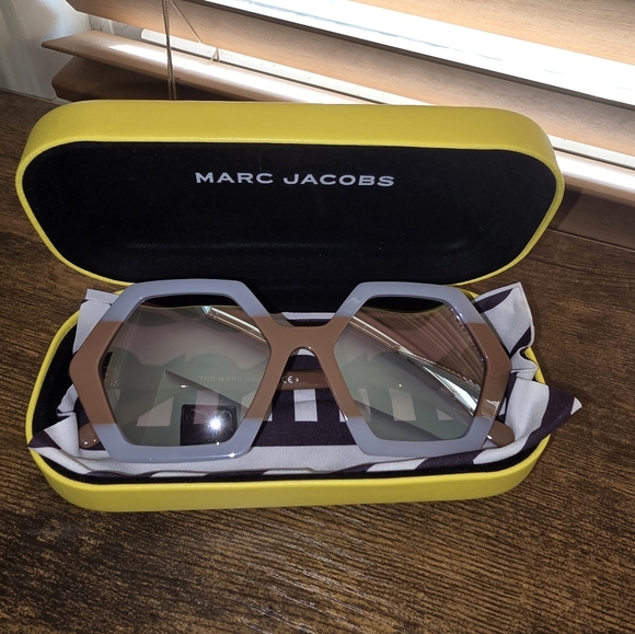 Marc Jacobs | Accessories | New Marc Jacobs Brown Hexagonal Sunglasses ...